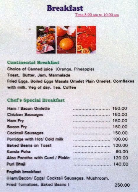 Menu at Celeste Bar And Restaurant, Arpora, HQ46+JFP