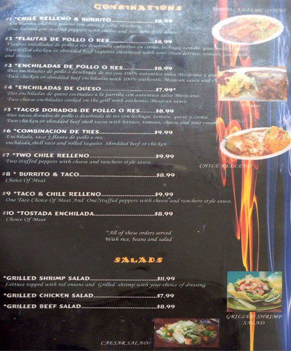 Menu at El Amigo restaurant, San Leandro