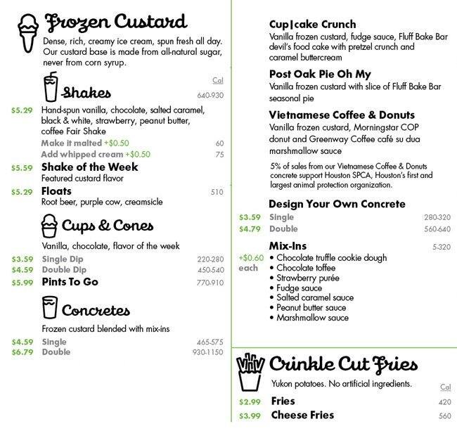Menu at Shake Shack fast food, Houston, Suite A2411