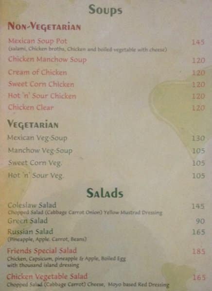 New Friends Menu, Menu for New Friends, BTM, Bangalore - Zomato