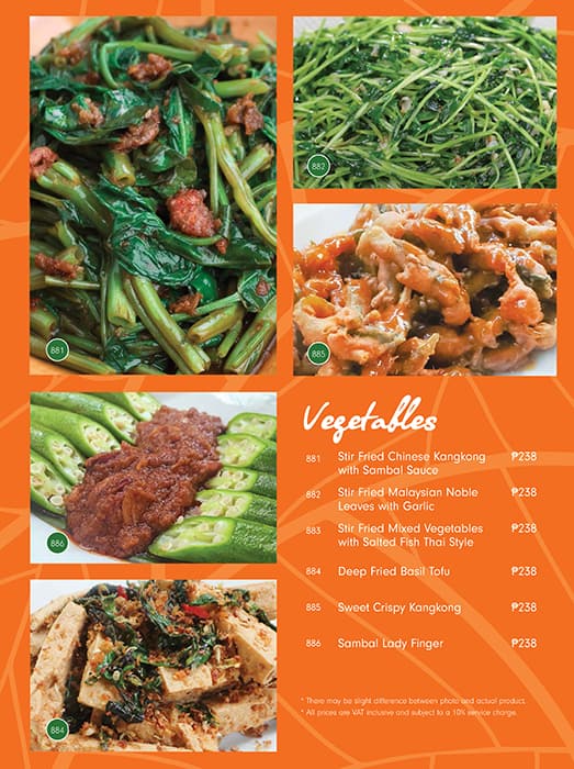Menu at Banana Leaf restaurant, Quezon City, Trinoma Mall