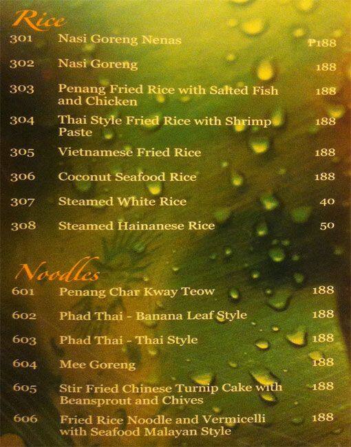 Menu at Infinitea Manila Ocean Park restaurant, Manila, Ocean Park