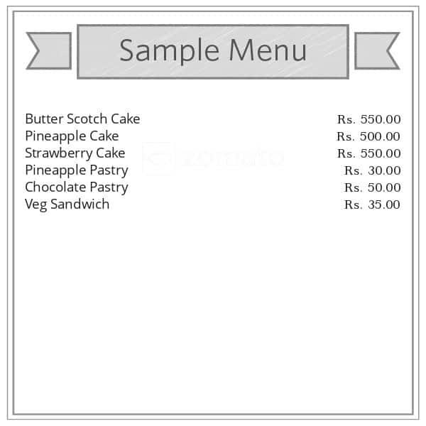 Menu of Arora Pastry Palace, Dwarka Mor, New Delhi
