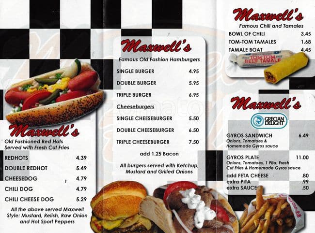 Menu at Maxwell's Beef restaurant, Downers Grove