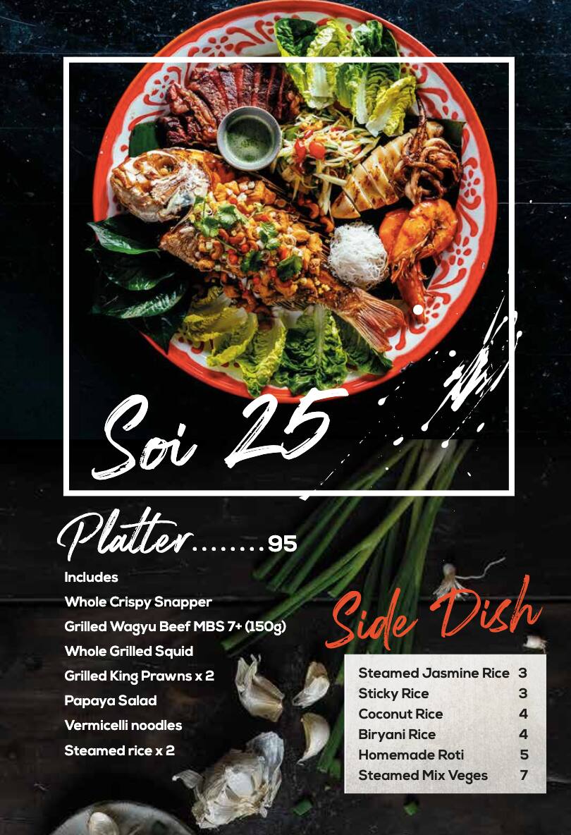 Menu at Soi 25 Thai Restaurant & Bar, Darlinghurst