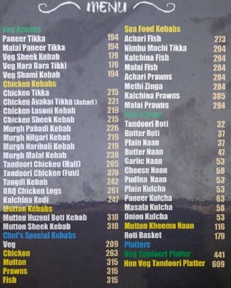Kebab House Menu, Menu for Kebab House, Madhapur, Hyderabad - Zomato