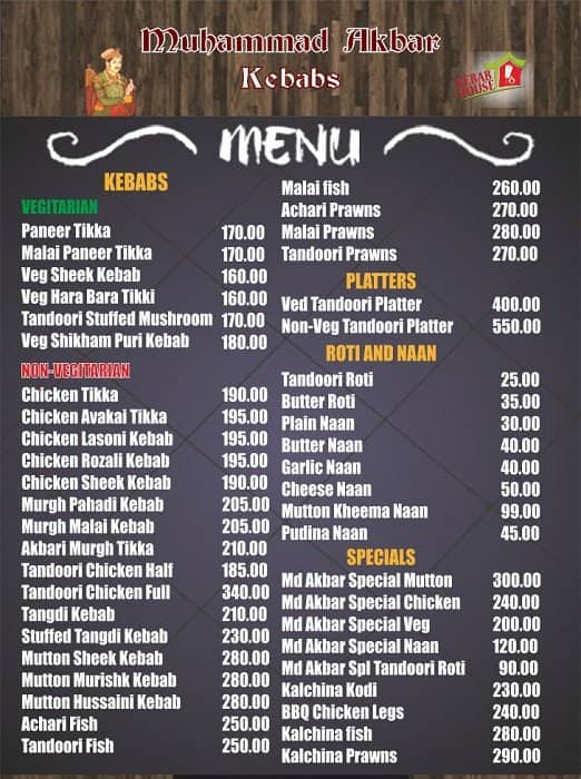 Kebab House Menu, Menu for Kebab House, Madhapur, Hyderabad - Zomato