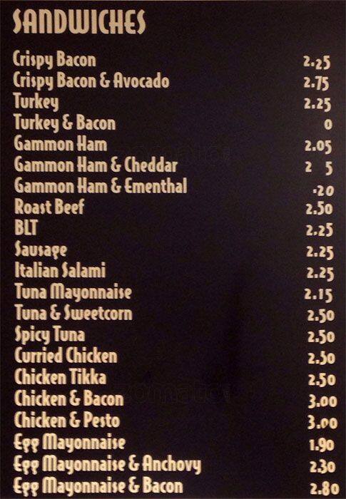 Menu at Dilieto fast food, London