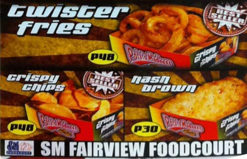 Menu at Potato Madness, Manila, L3 Robinsons Manila
