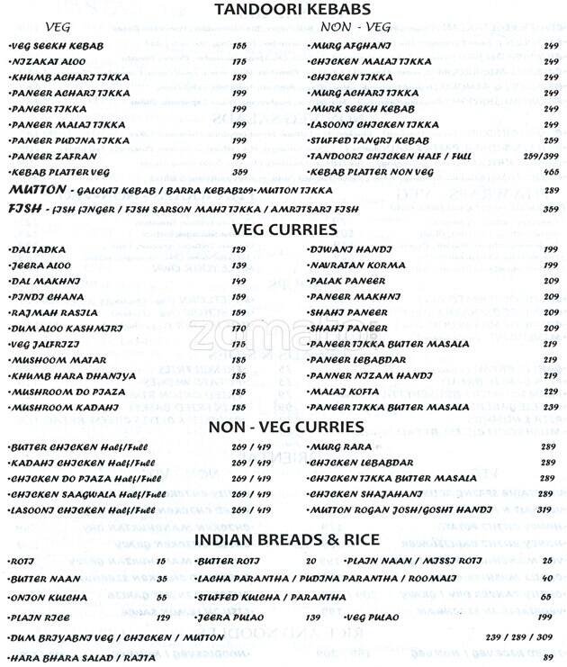 Menu at Forno, Panchkula, Dss