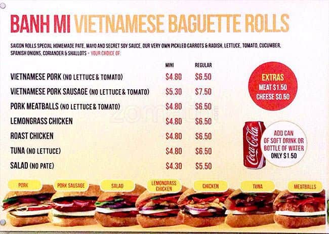 Saigon Rolls Menu, Menu for Saigon Rolls, St Leonards, Sydney ...