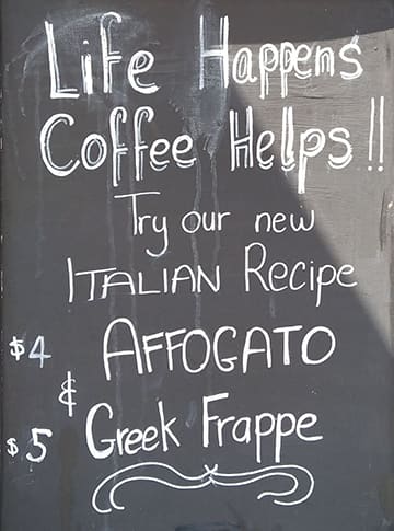 Menu at Tour De Cafe, Mordialloc
