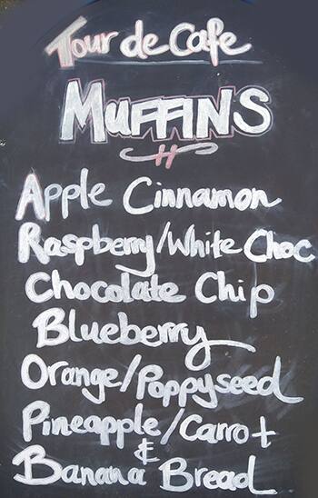 Menu at Tour De Cafe, Mordialloc