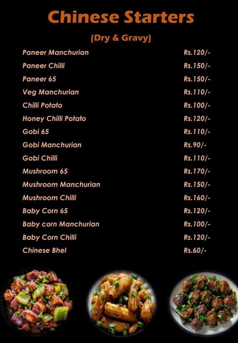 Menu of Papaji's Fast Food & Chinese Corner, Thane East, Thane