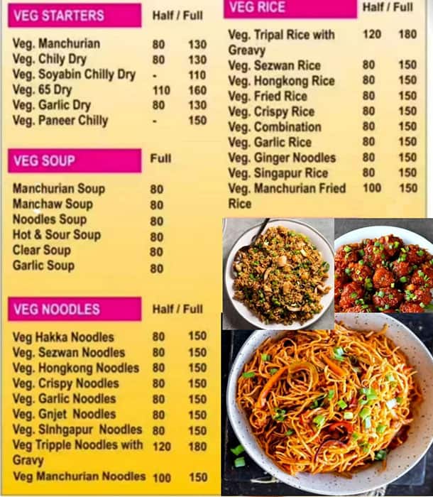Menu of Rudra Chinese & Fast Food, Karve Nagar, Pune