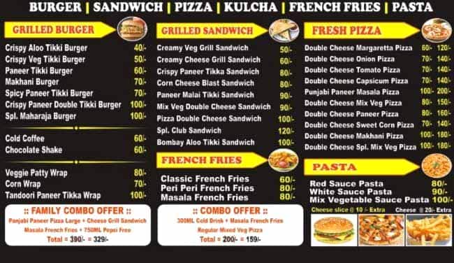 Menu of Burger Junction, Sector 71, Noida