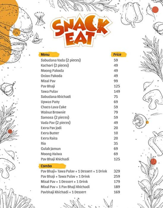 Menu of Snack Eat, Baner, Pune
