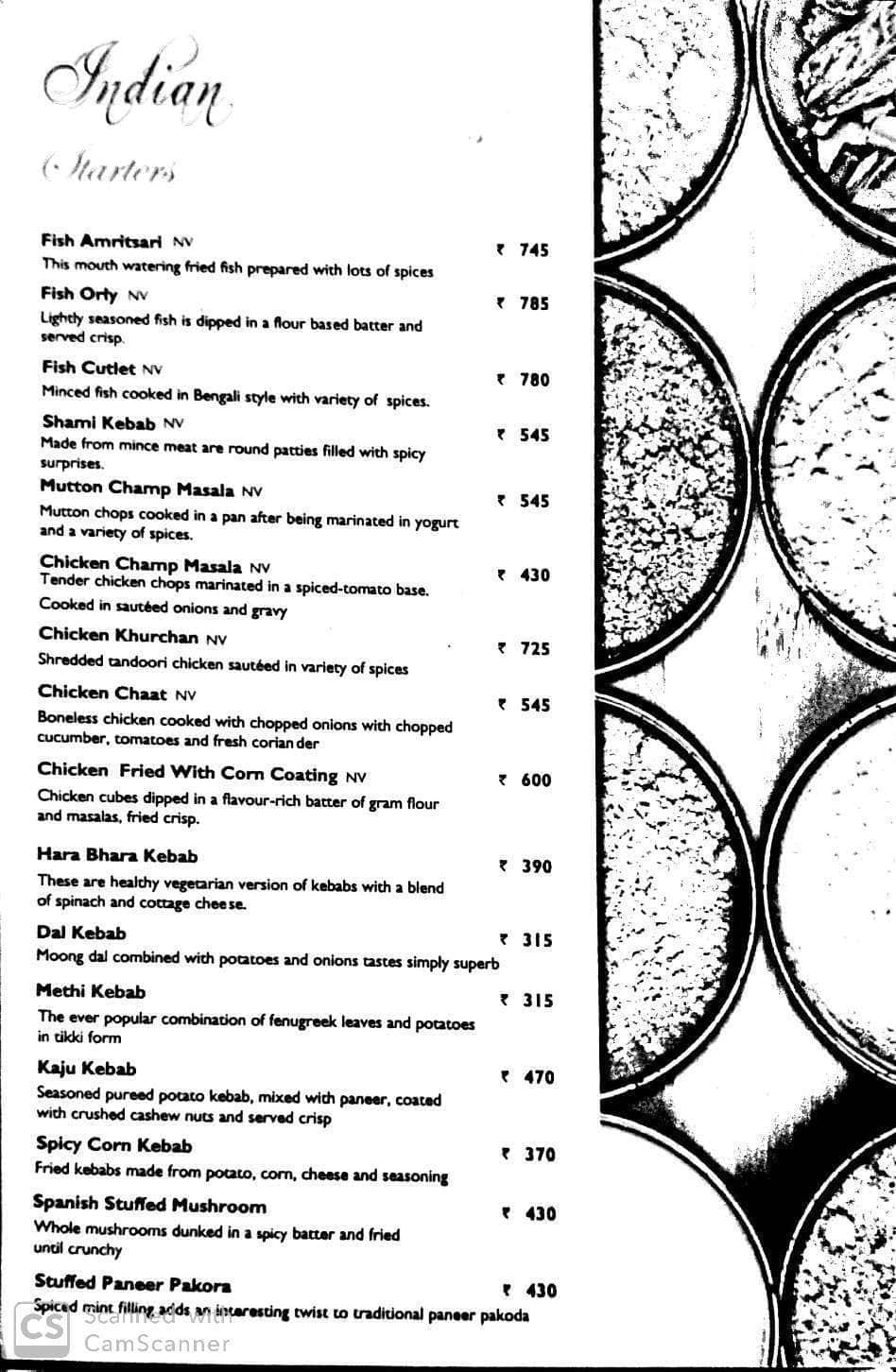 Menu at Taal Restaurant, Amritsar