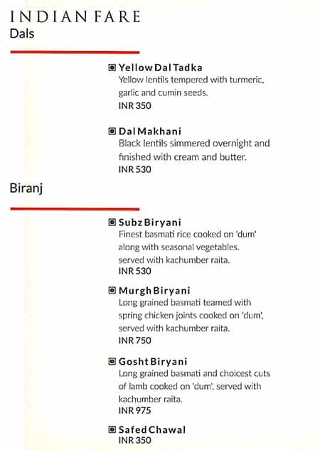 Menu at Pit Stop - Welcom Hotel Rama International, Aurangabad