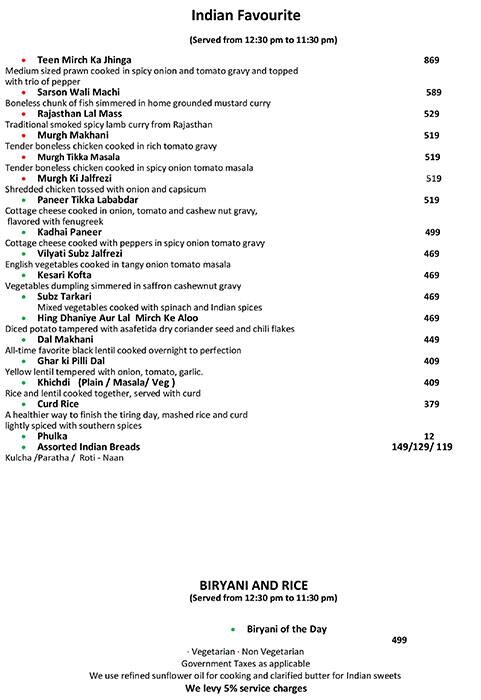 Menu at The Creative Kitchen Radisson Blu, Nagpur