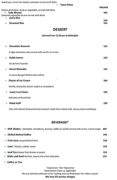 Menu at The Creative Kitchen Radisson Blu, Nagpur