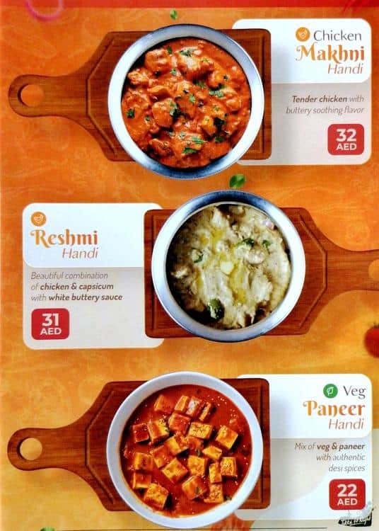 Menu of Tikka Tonight, Madinat Zayed, Abu Dhabi