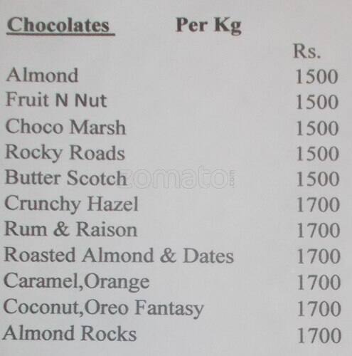 Menu at Cocoa Bliss, Pune, Shop No. 8