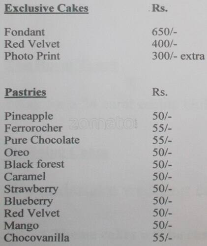 Menu at Cocoa Bliss, Pune, Shop No. 8