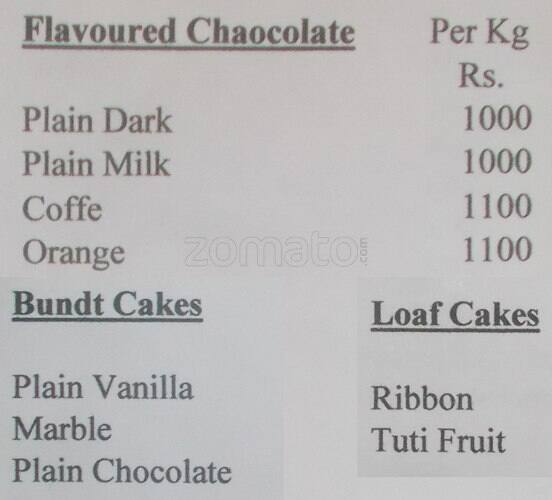 Menu at Cocoa Bliss, Pune, Shop No. 8