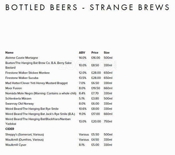 Menu at The Hanging Bat pub & bar, Edinburgh