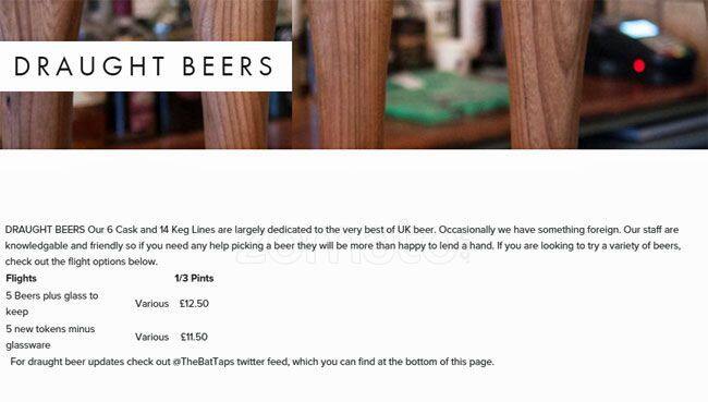 Menu at The Hanging Bat pub & bar, Edinburgh