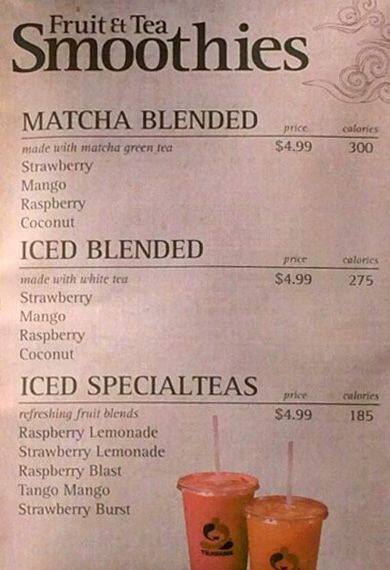 Carta de Teavana, Toronto, Yorkdale Mall