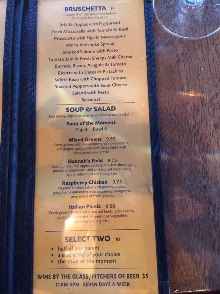 Menu at Postino East pub & bar, Gilbert