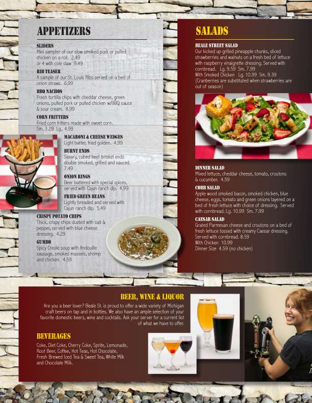 Menu at Beale Street Smokehouse BBQ, Fenton Menu at Beale Street Smokehouse BBQ, Fenton