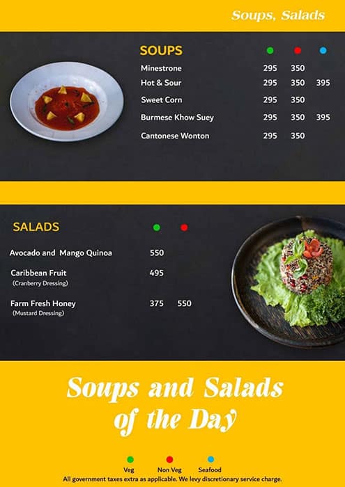 Menu of Tomato's Garden Kitchen And Bar, Candolim, Goa