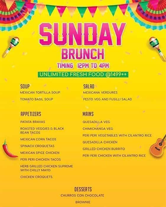 Menu of Poco Loco, Khar, Mumbai