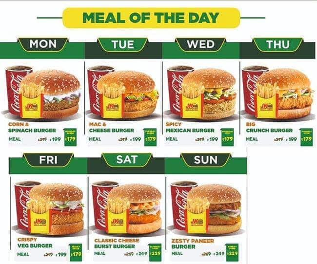 Menu of Jumbo King, Kukatpally, Hyderabad