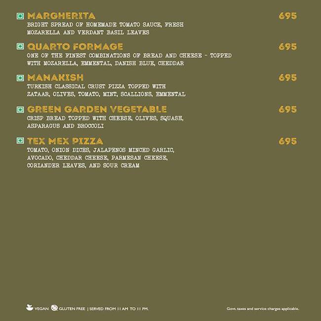 Menu at Bazaar All Day Diner, Chennai