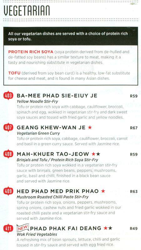 Speisekarte von Simply Asia restaurant, Pretoria, Southdowns Shopping ...