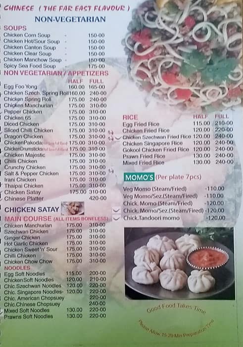 Menu of Jus Gokool, Marredpally, Secunderabad