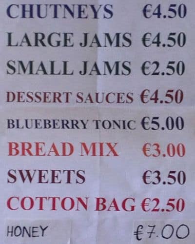 Menu at The Real Sandwich Bar, Dublin