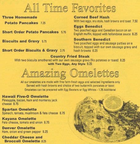 Menu at Alexanders Restaurant & Pancake House, Stickney