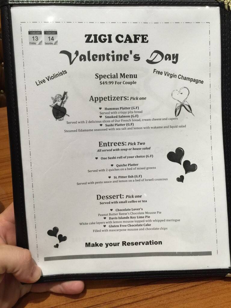 Zigi Cafe Menu, Menu for Zigi Cafe, Harbour Island - Davis Islands ...