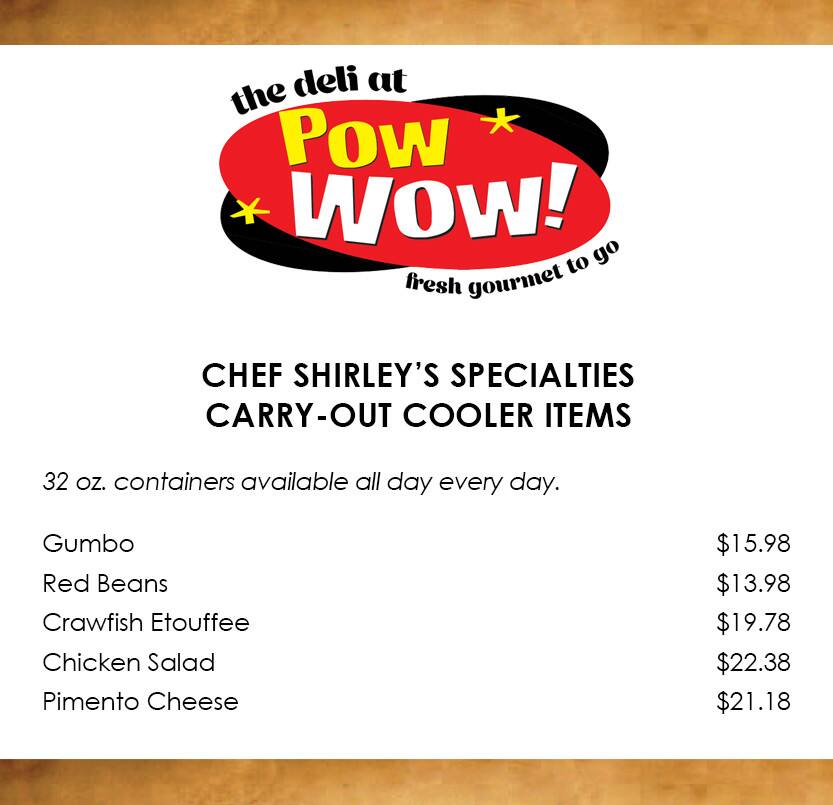 Menu at Pow Wow Texaco & Deli, Ruston