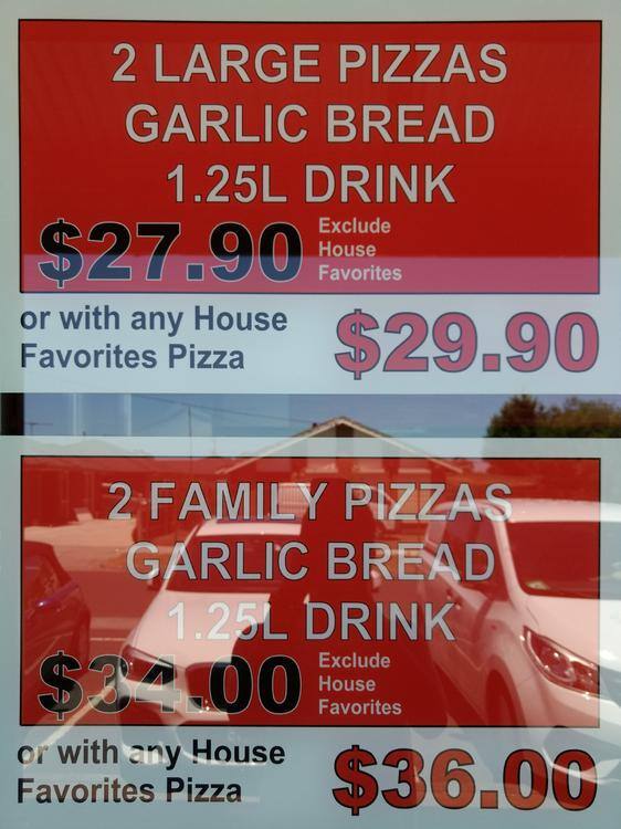 Menu at Palace Dial A Pizza fast food, Craigieburn