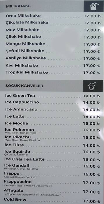 Carta de Mugshots Cafe, Estambul, Ihlamurdere Cd. 68/A