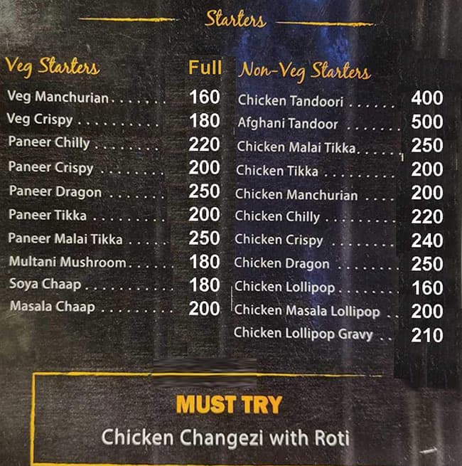 Menu of Sharma's Food, Viman Nagar, Pune