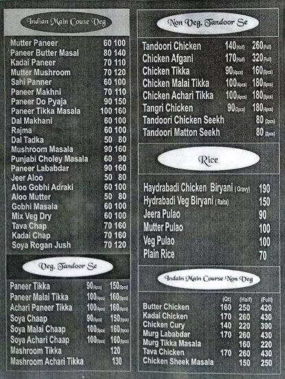Baba Chinese Food Menu, Menu for Baba Chinese Food, Uttam Nagar, New ...