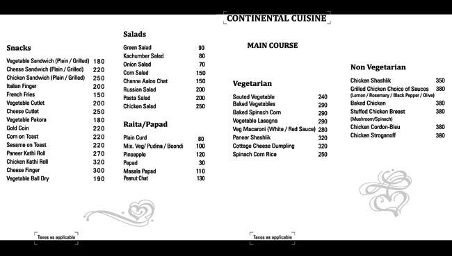 Menu at Aangan Restaurant, Dehradun, Ahuja Pathology Lab