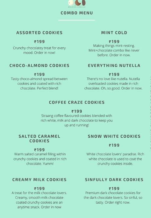 Menu at OCD - Oreo Compulsive Disorder, Chennai, 51